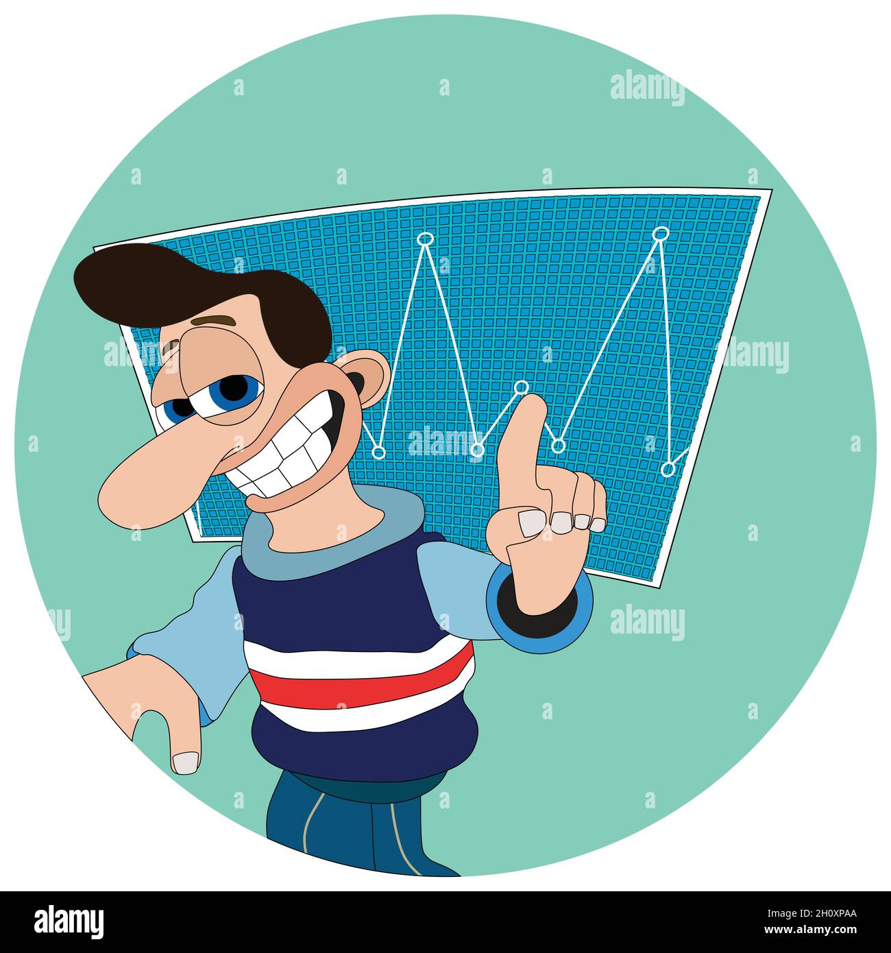 Cartoon character chart graph hi-res stock photography and images - Alamy