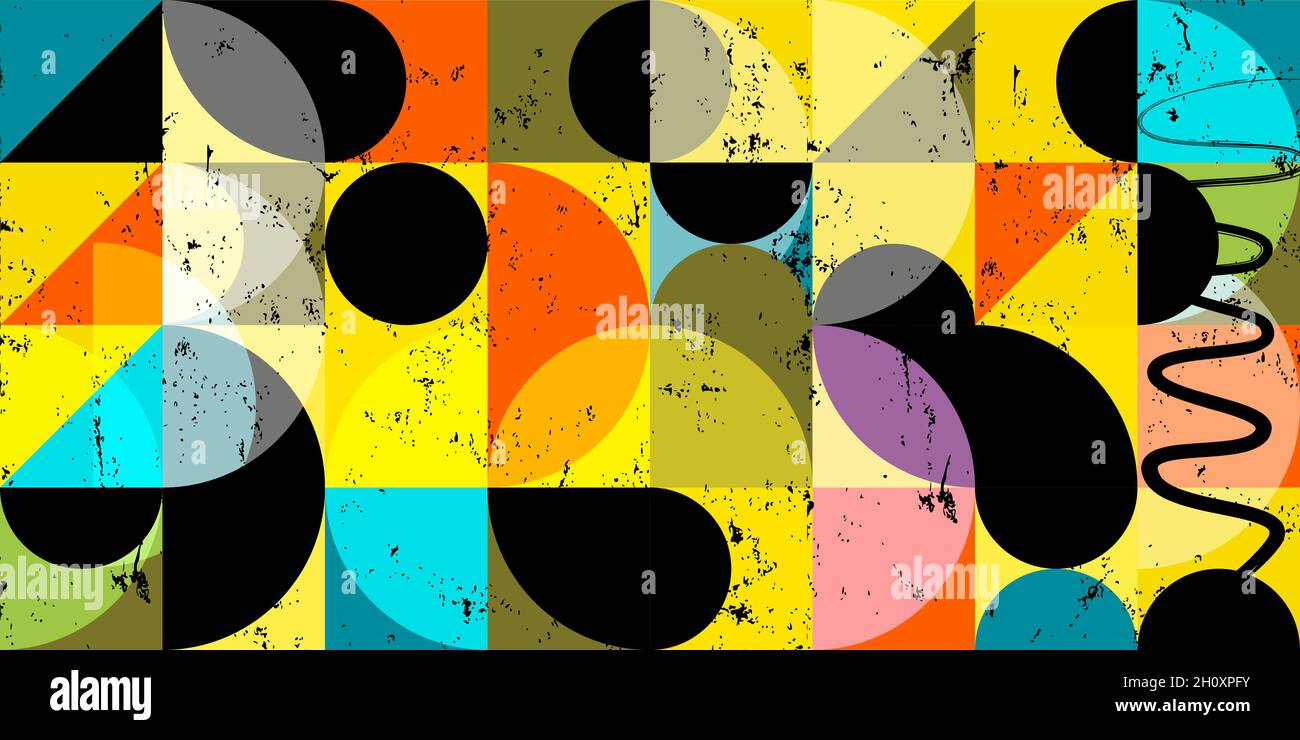 seamless abstract geometric background pattern, retro style, with ...