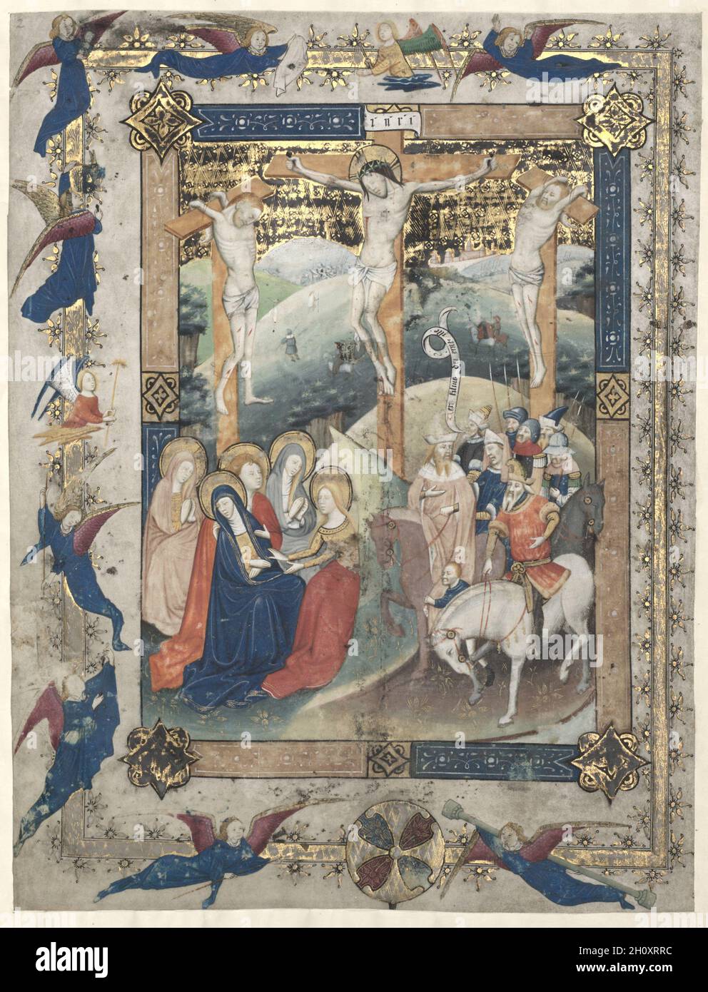 Leaf from a Missal: The Crucifixion (Frontispiece for the Canon of the Mass), c. 1440-1450 ...