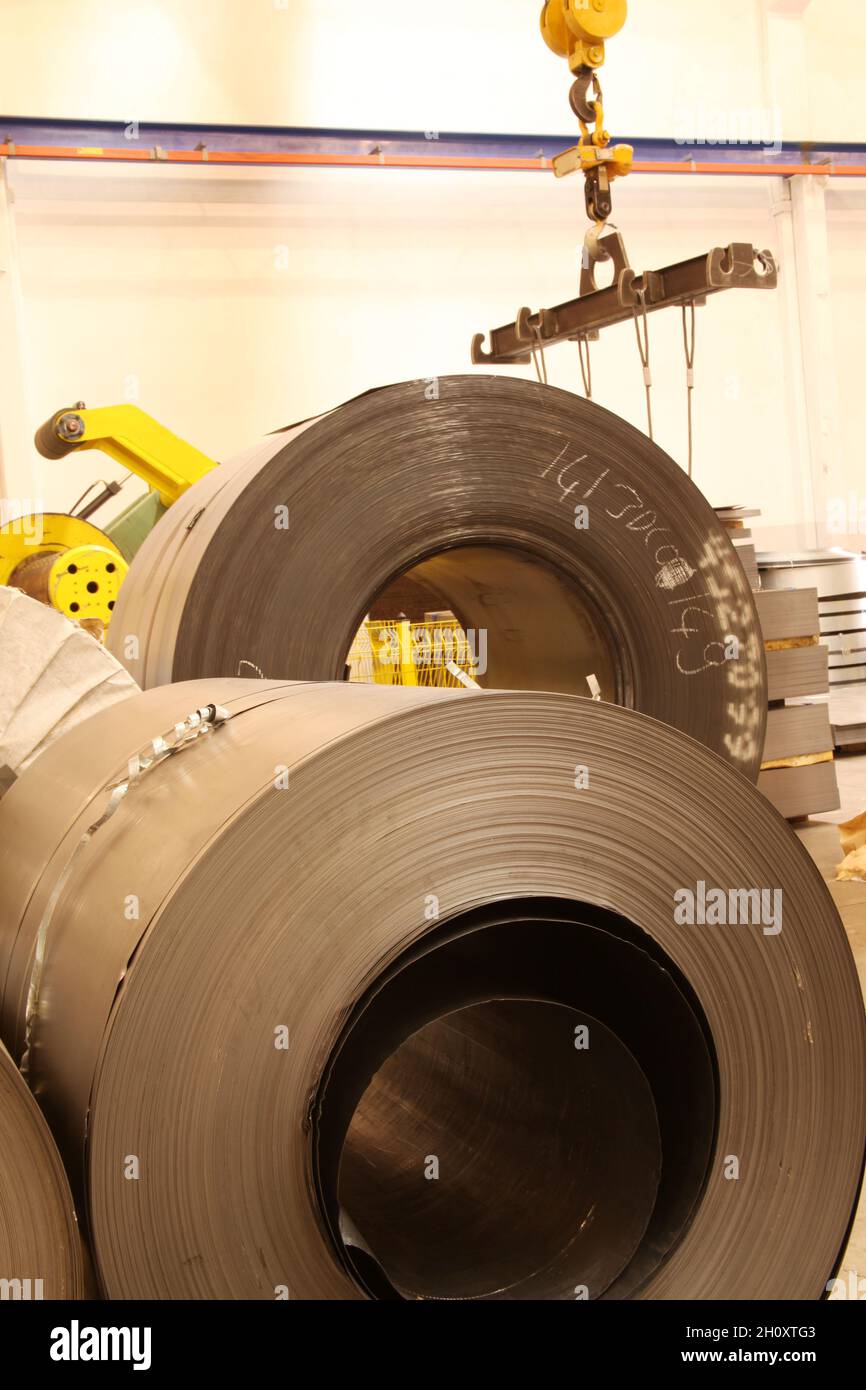 aluminum metal steel sheet production Stock Photo - Alamy