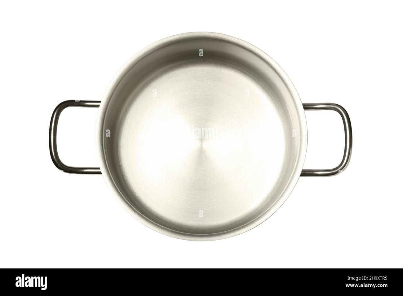 Metal empty pot isolated on white background Stock Photo - Alamy