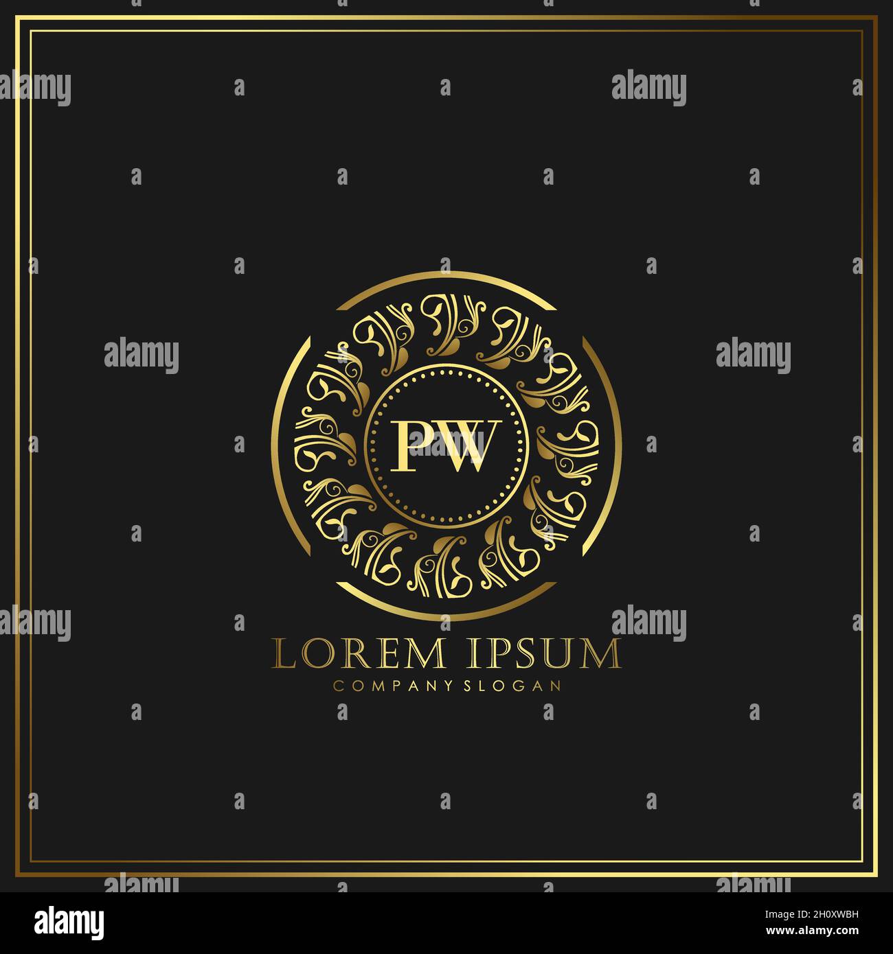 Letter pw logo vector vectors hi-res stock photography and images - Alamy