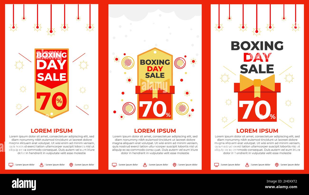 boxing day social media stories template collection design Stock Photo ...