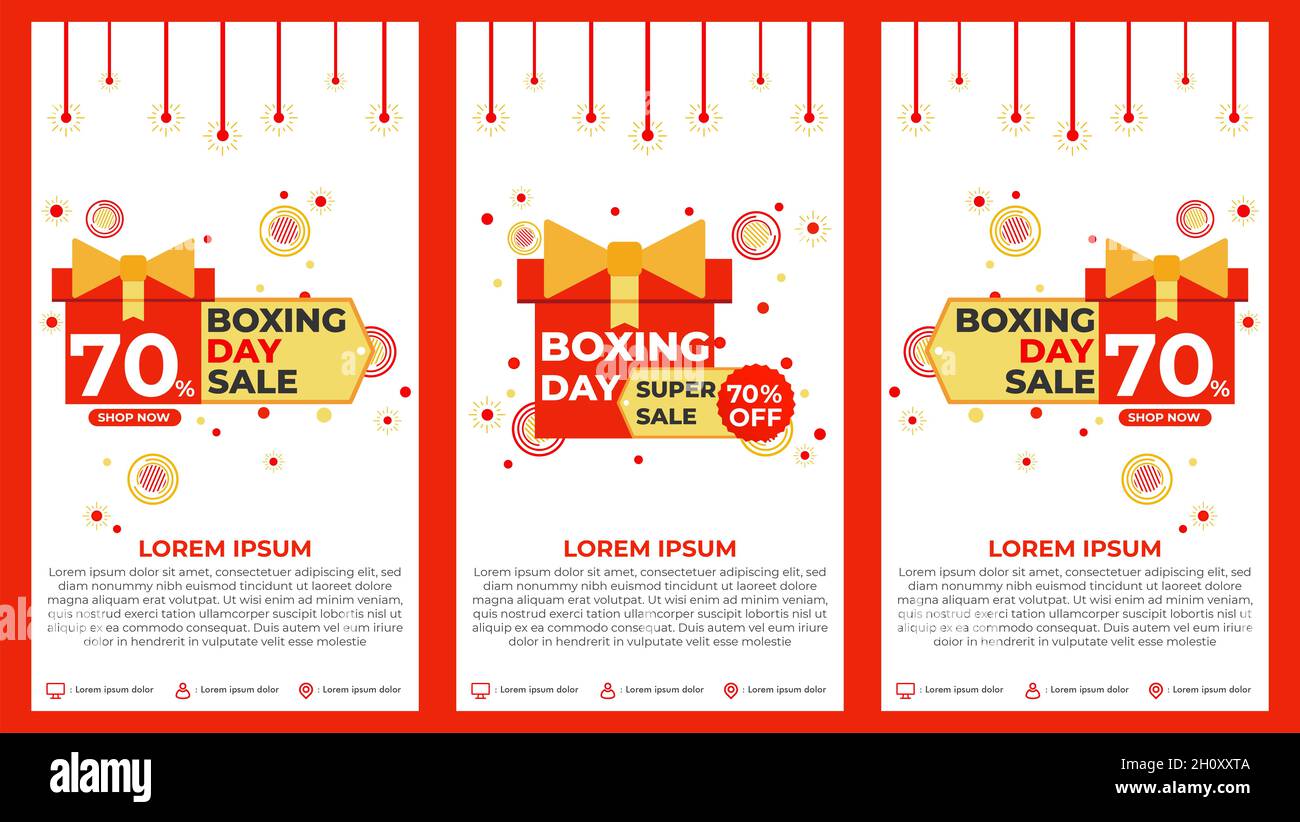 boxing day social media stories template collection design Stock Photo ...