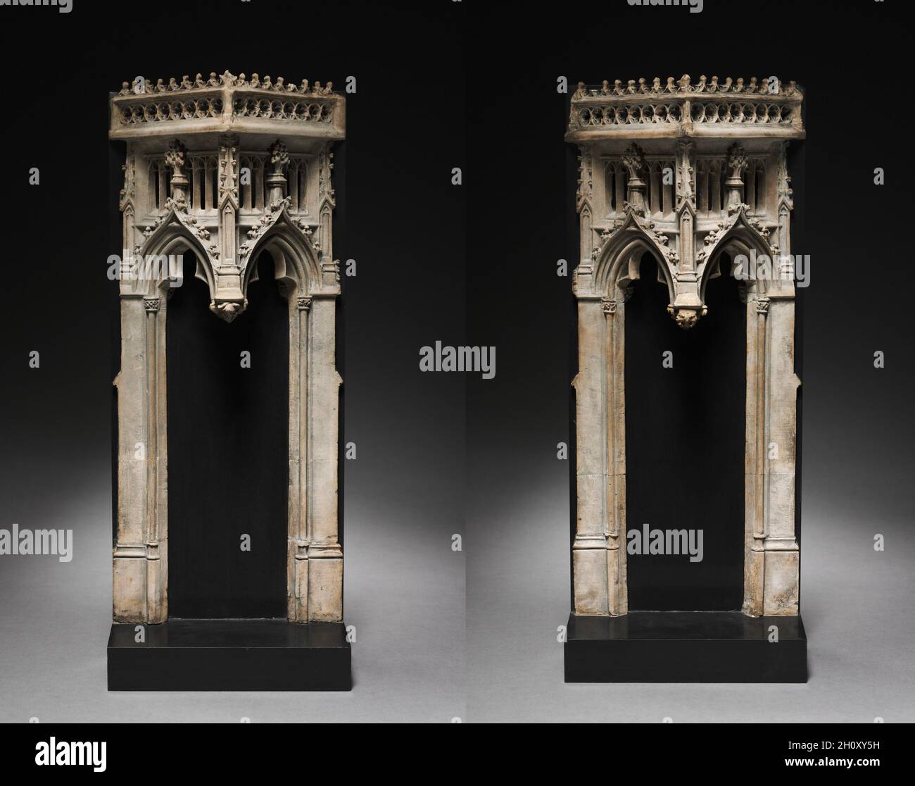 Architectural Canopy (pair), c. 1450-1475. France, Burgundy, 15th ...