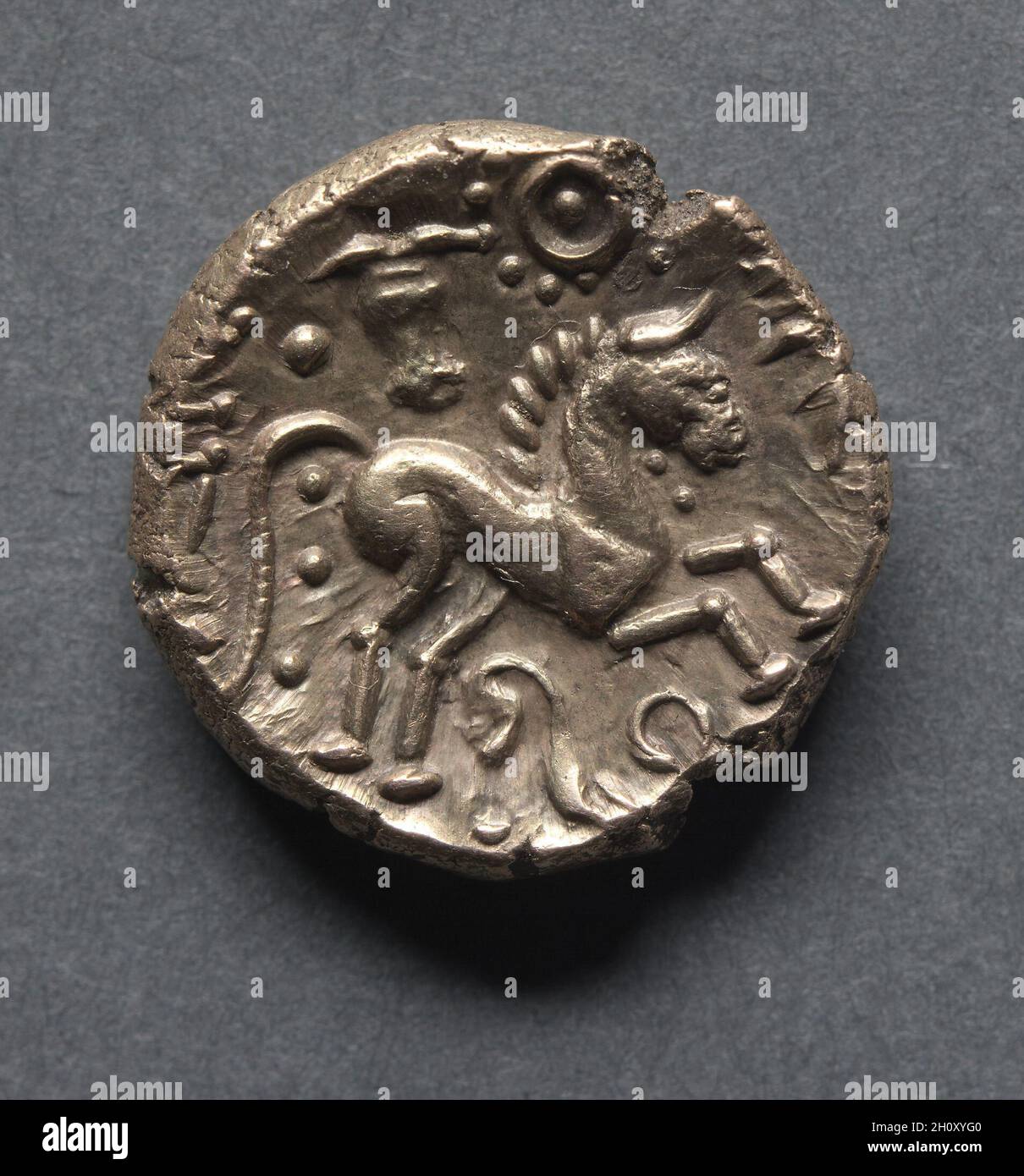 Tasciovanus Stater: Horse and Bucranium (Head of Ox) (reverse), 20 BC ...