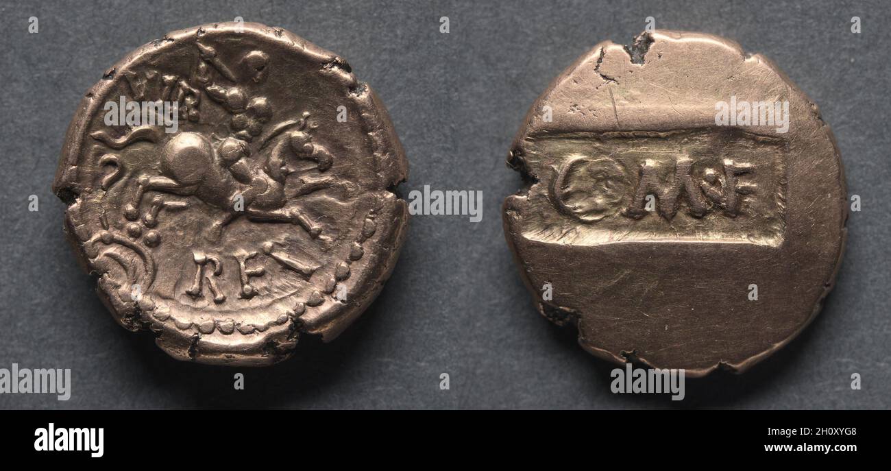 Verica Stater: Sunken Tablet (obverse); Horse and Rider (reverse), c ...