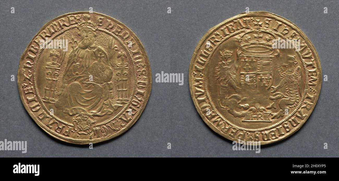 Sovereign: Henry VIII (obverse); Crowned Shield of Arms (reverse), 1544 ...