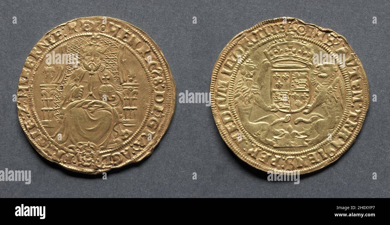 Half Sovereign: Henry VIII (obverse); Crowned Arms (reverse), 1544–47 ...