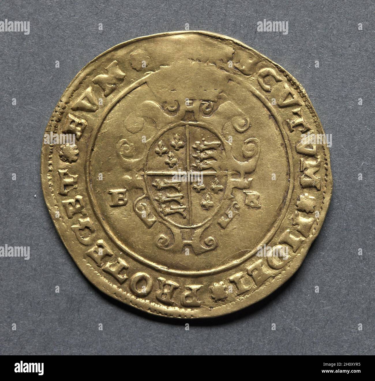 Half Sovereign: Crowned Royal Arms, 1549-1550. England, Edward VI, 1547 ...