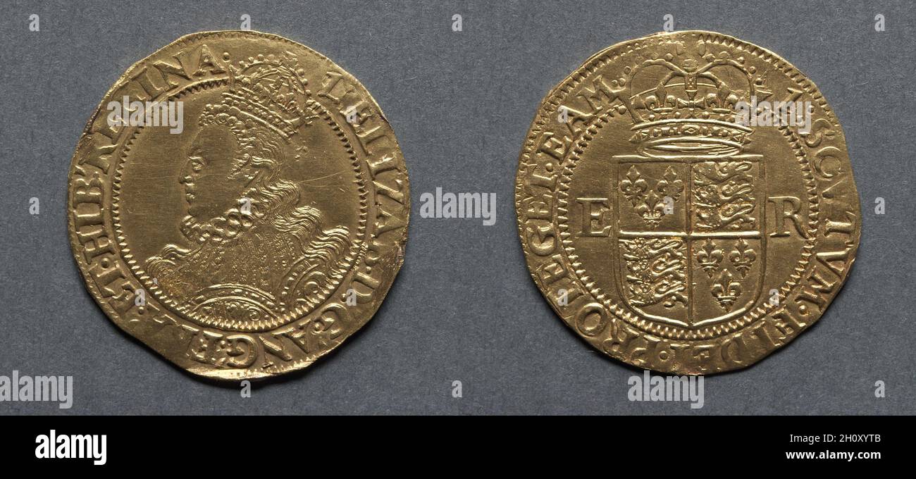 Half Pound: Elizabeth I (obverse); Crowned Shield of Arms (reverse ...
