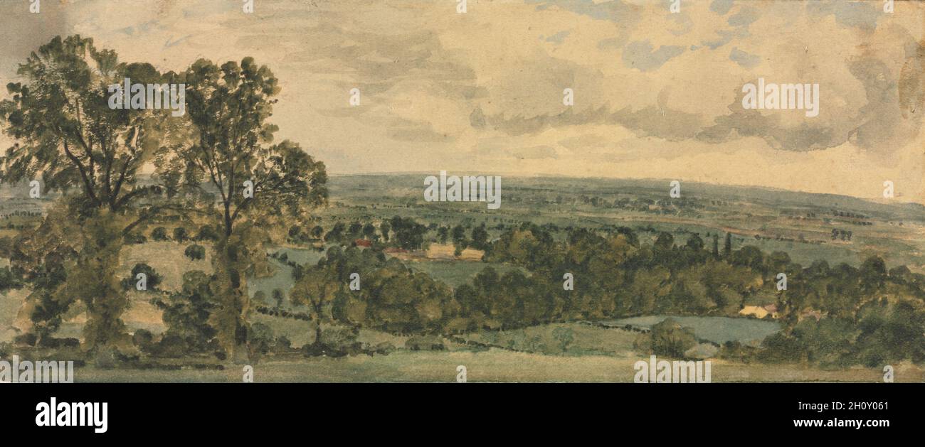 Landscape. John Constable (British, 1776-1837). Watercolor; sheet: 12.8 ...