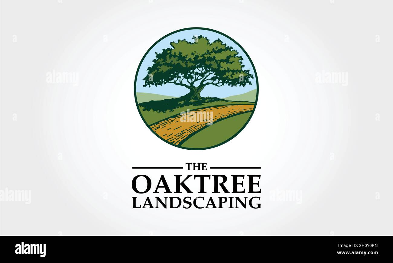 The Oak Tree Landscaping Logo Template, clean and unique, suitable to ...