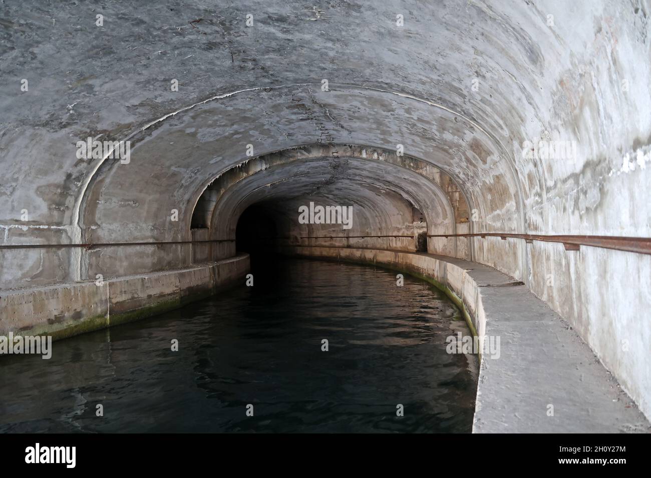 Concrete submarine tunnel Hitler's Eye near Sibenik Stock Photo - Alamy