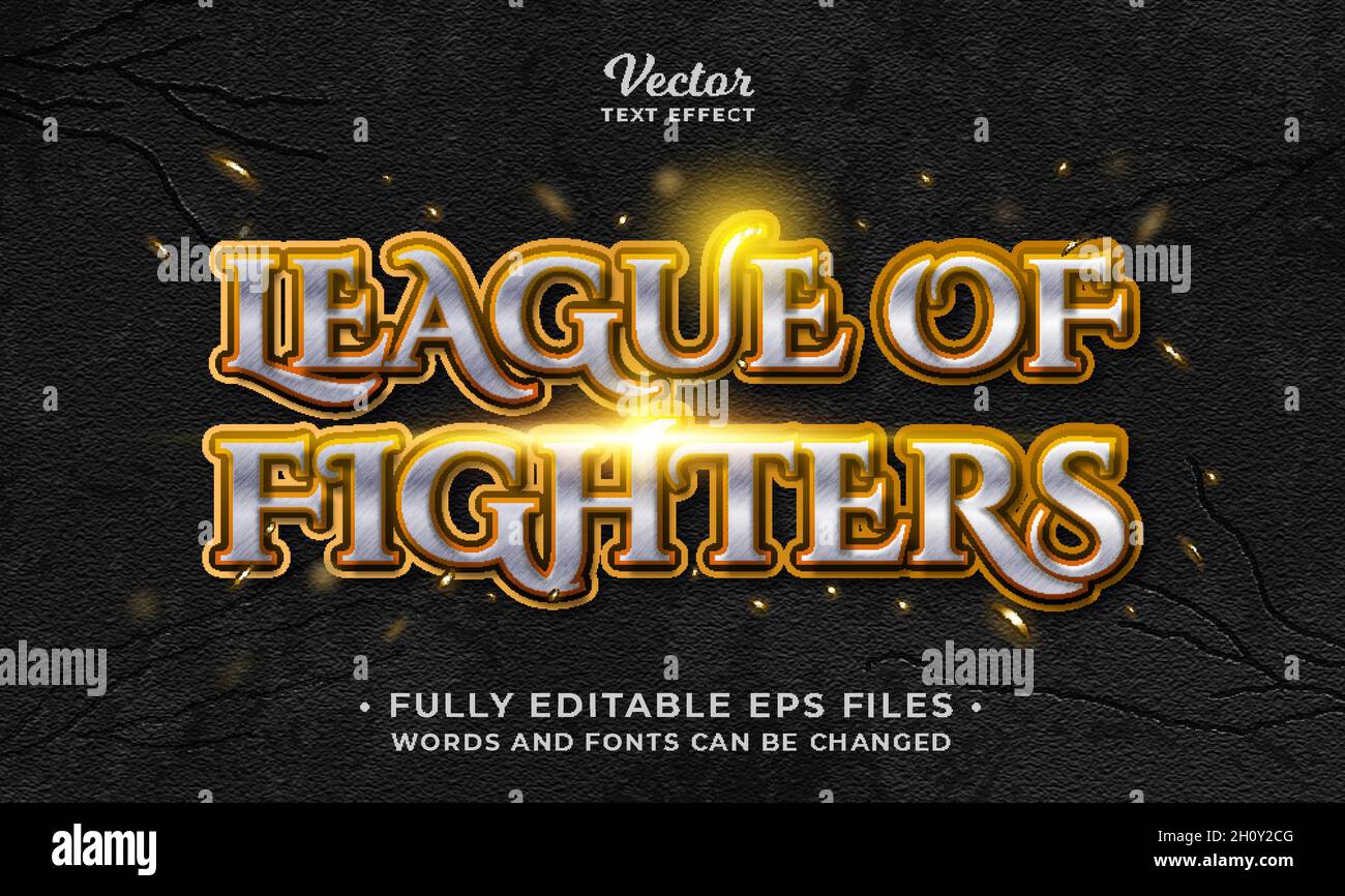Fighting gaming text effect editable eps cc vector image Stock Vector ...