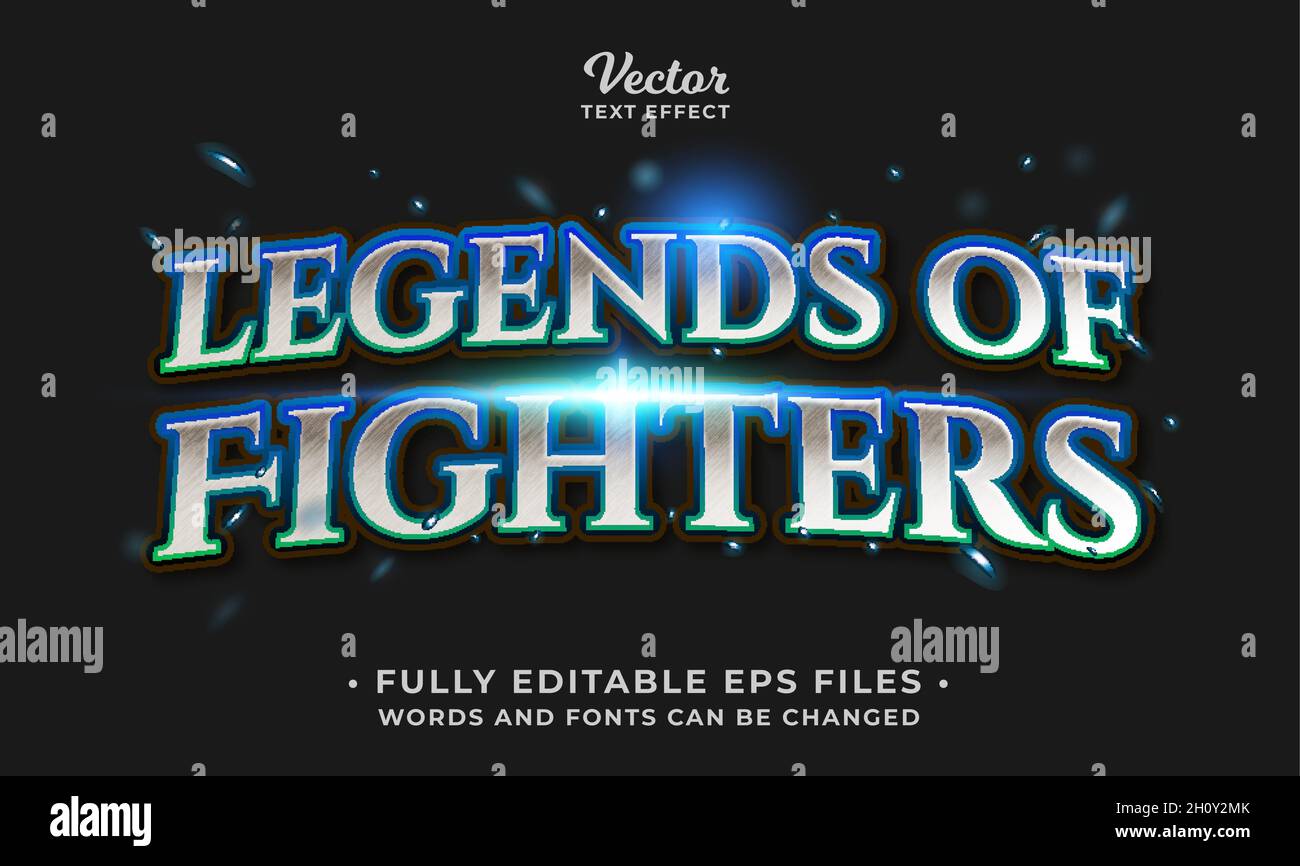 Fighting gaming text effect editable eps cc vector image Stock Vector ...