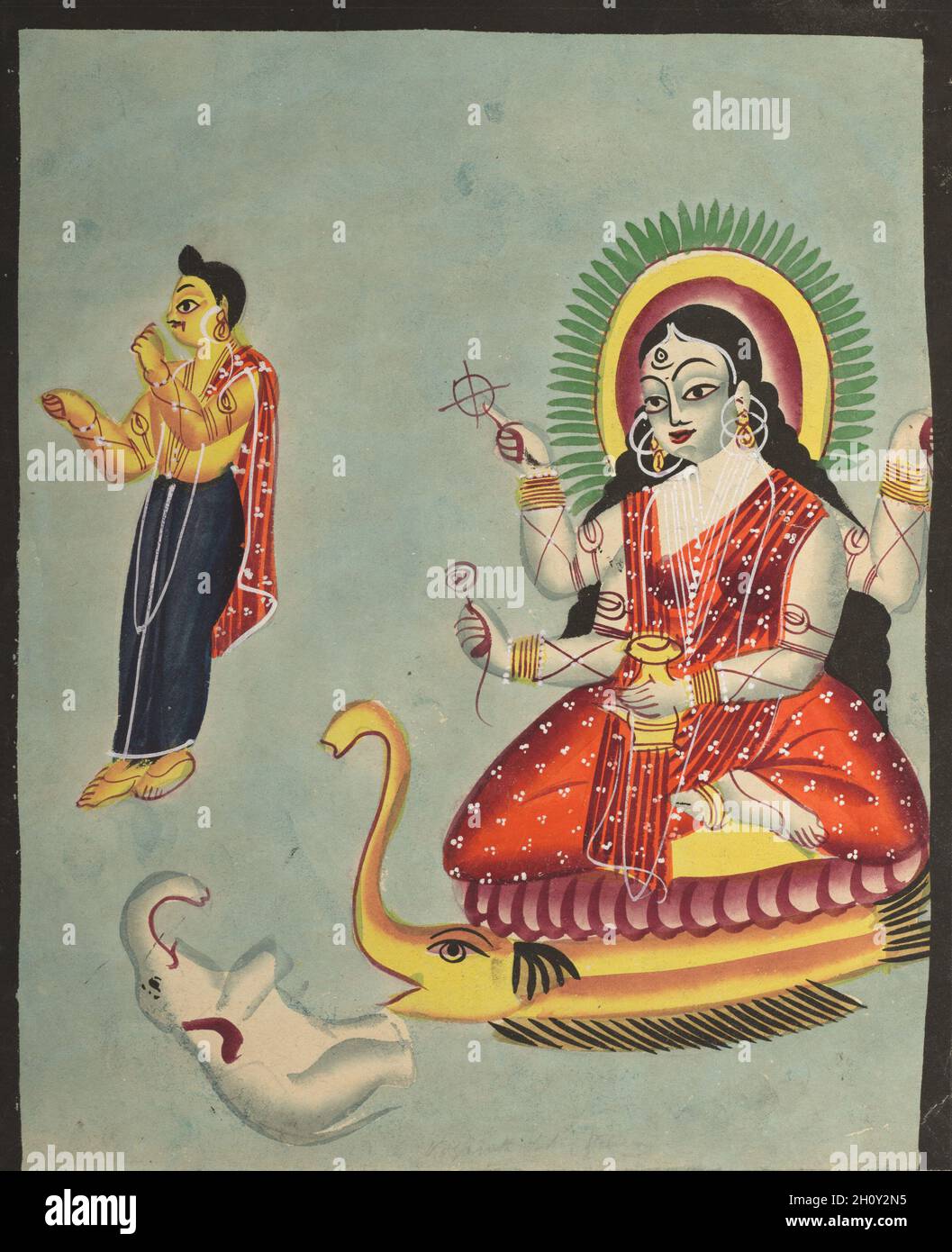 Ganga goddess painting hi-res stock photography and images - Alamy