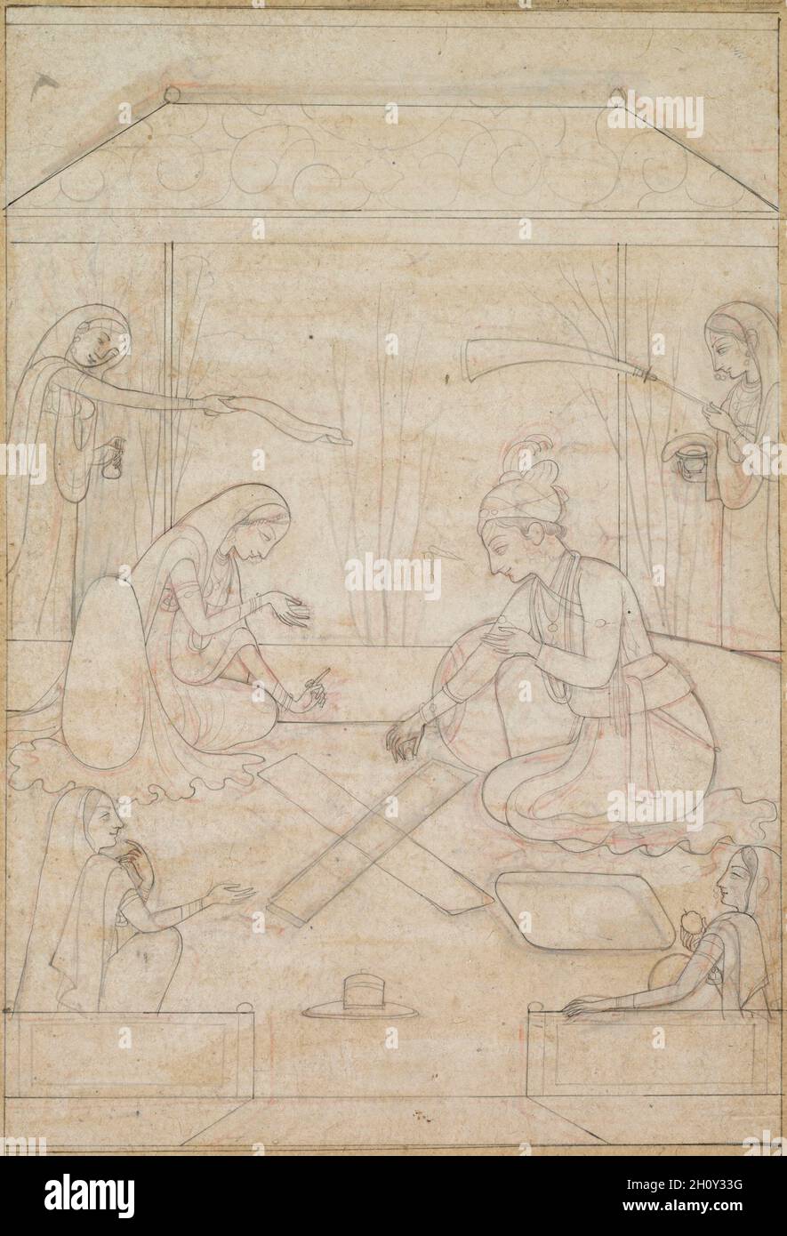 Drawing with red ochre underdrawing hi-res stock photography and images ...