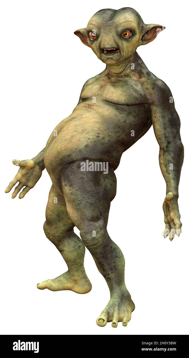 3D rendering of a green alien isolated on white background Stock Photo ...