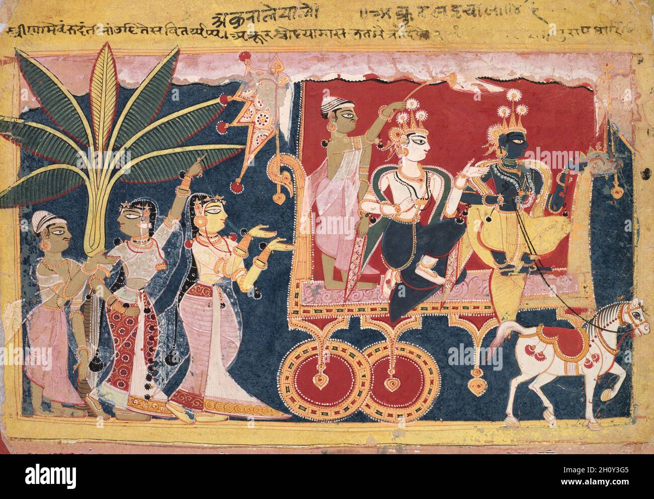 Akrura drives krishna hi-res stock photography and images - Alamy