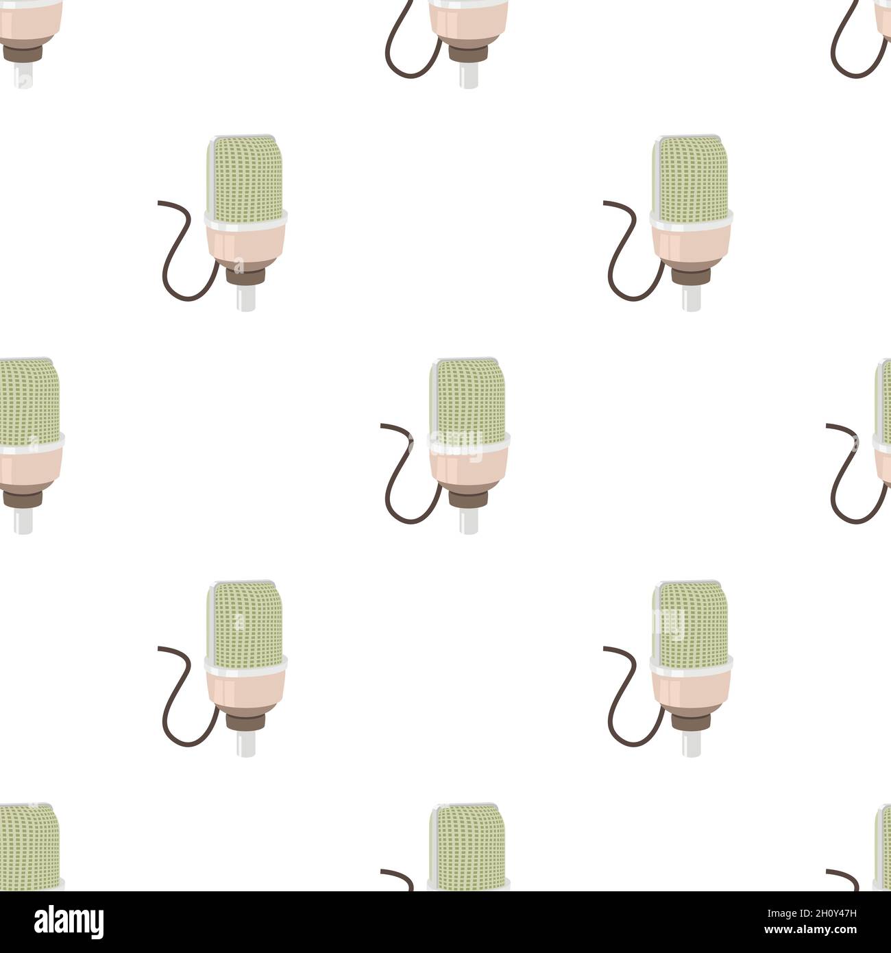 Retro microphone pattern seamless background texture repeat wallpaper ...