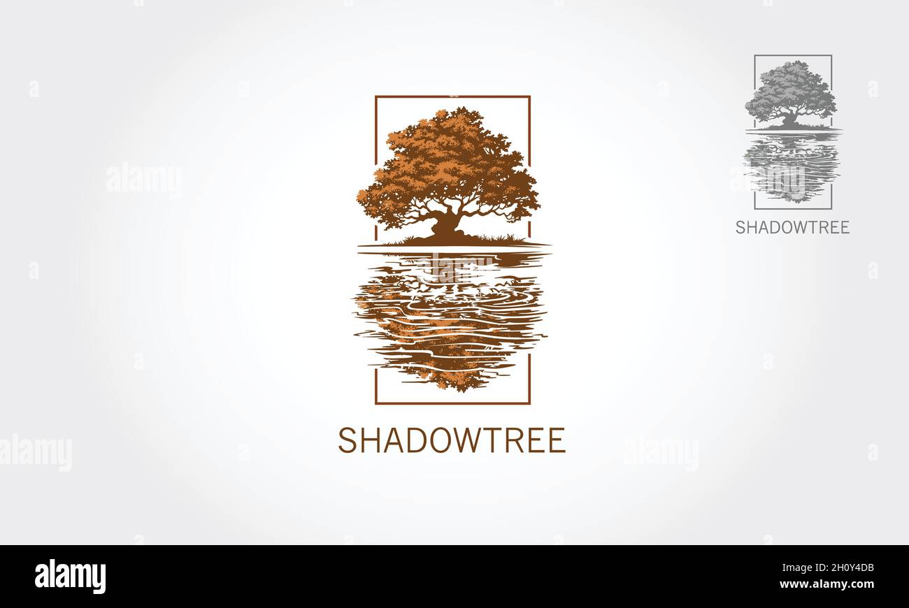 Shadow Tree Vector Logo Template. This beautiful tree is a symbol of ...