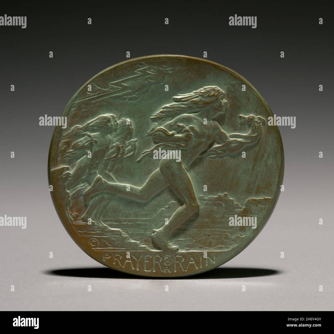 Medal: Hopi Prayer for Rain (obverse), 1900s. Hermon Atkins MacNeil ...