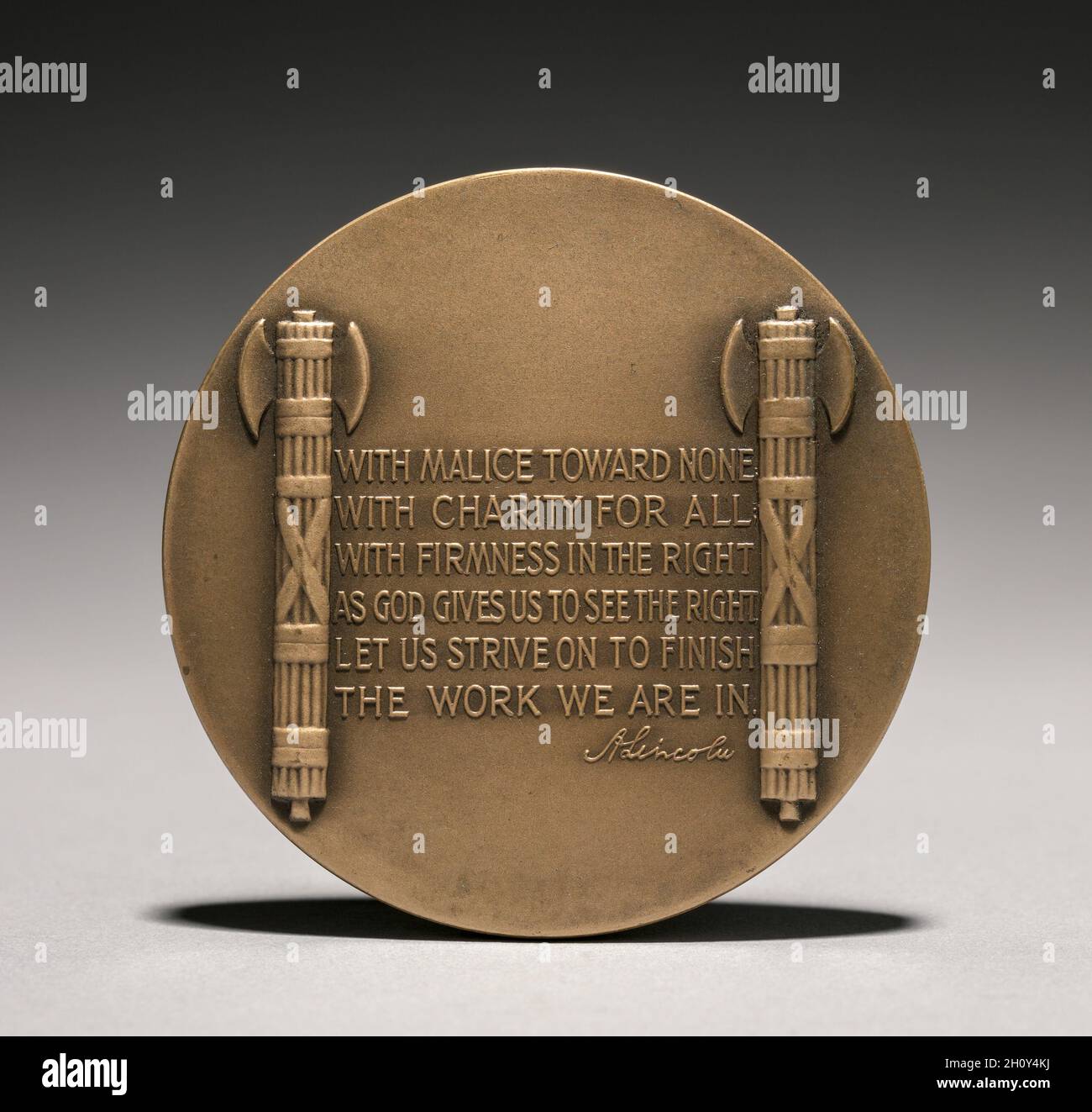 Abraham Lincoln Medal (reverse), 1900s. Charles Calverley (American ...