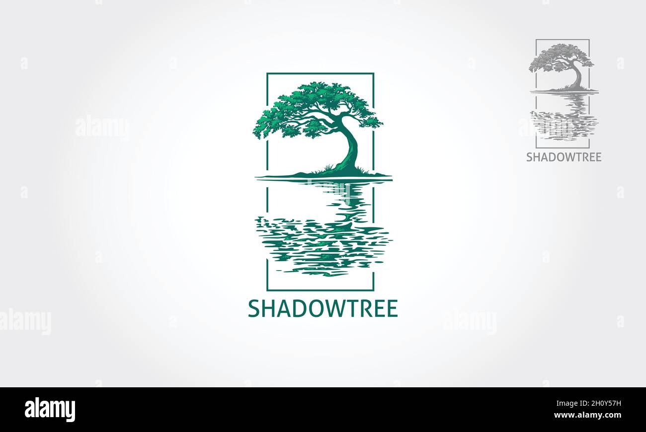 Shadow Tree Vector Logo Template. This beautiful tree is a symbol of ...