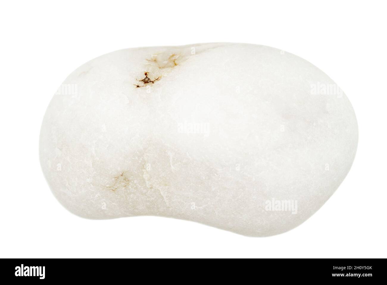 Top view of single white pebble isolated on white background Stock ...