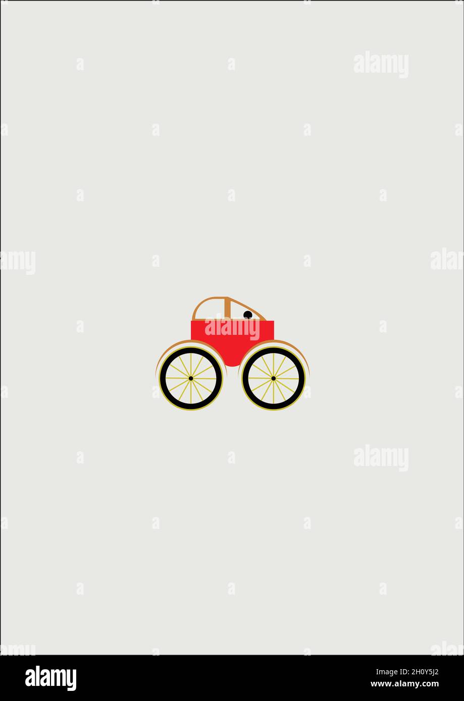 Flat Vector Vehicle illustration, Vector minimal design, Simple Flat ...