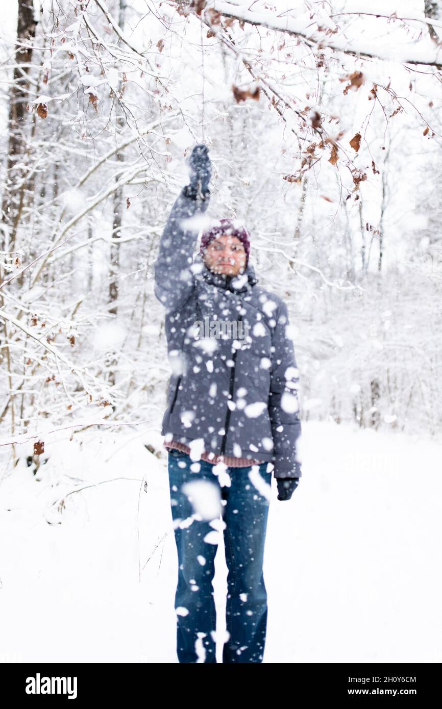 Snowfall walk hi-res stock photography and images - Alamy