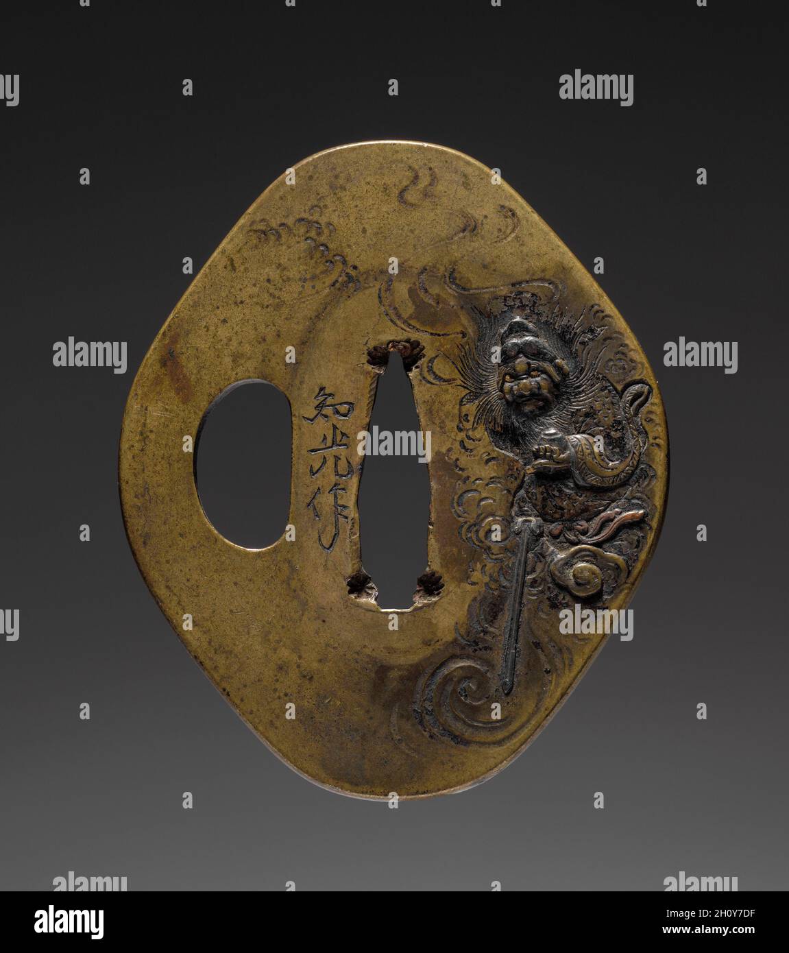 Sword Guard (Tsuba) with Zhong Kui (Shoki) the Demon Queller, early ...