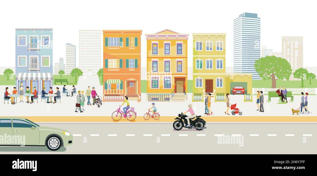 Small building, city Stock Vector Images - Alamy