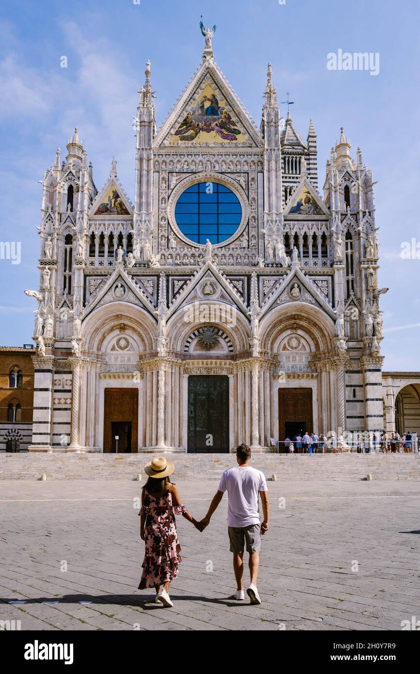 Siena Cathedral famous Italian Romanesque and Gothic cathedral with a ...