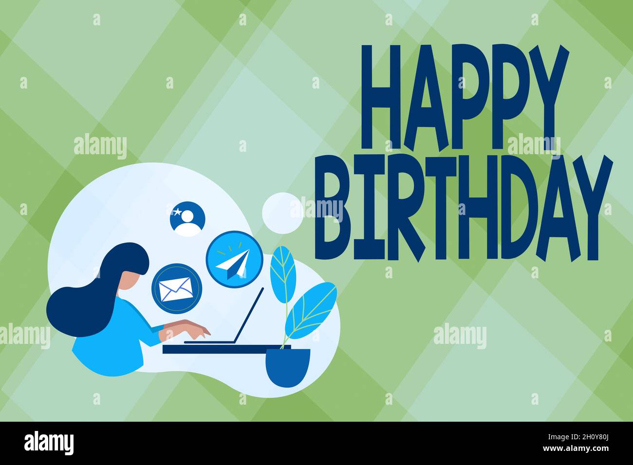 Hand writing sign Happy Birthday. Word for The birth anniversary of a ...