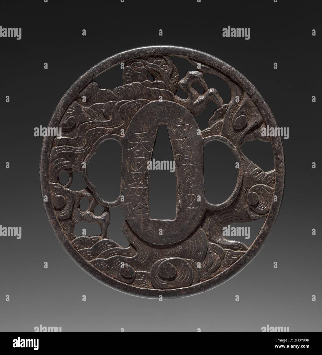 Sword Guard, mid-1800s. Japan, Edo period (1615-1868). Iron (Shoami ...