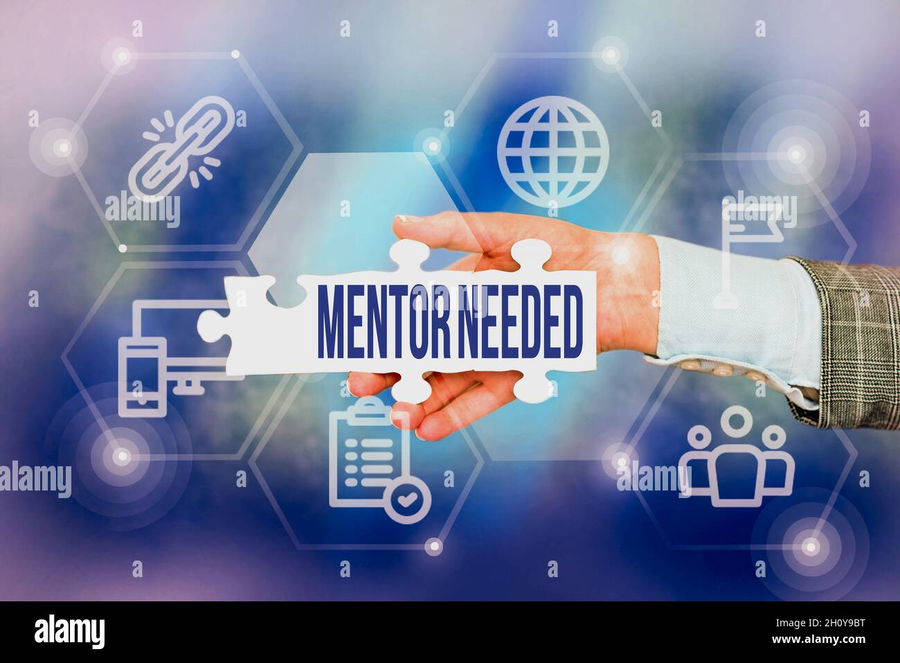 Sign displaying Mentor Needed. Word Written on Employee training under ...