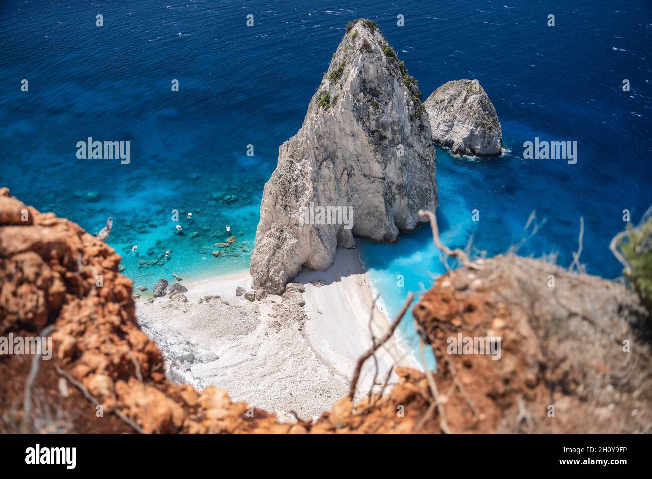 Mizithres cliff rock in Zakynthos Ionian island, Greece Stock Photo - Alamy