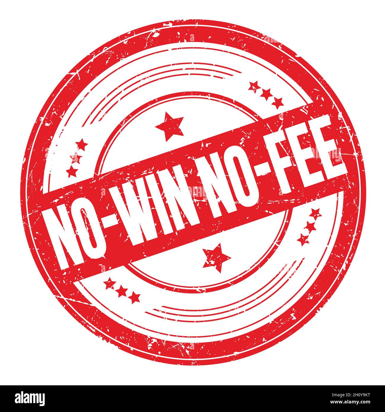 NO-WIN NO-FEE text on red round grungy texture stamp Stock Photo - Alamy