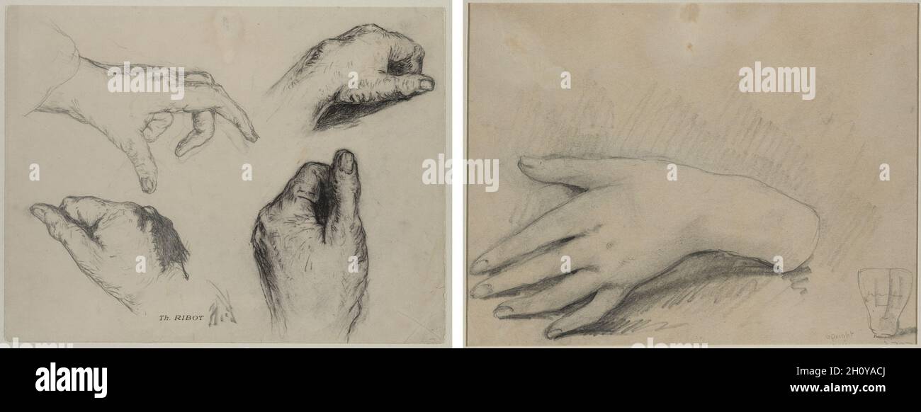 Study of Hands (recto); Study of a Woman's Hand (verso), 1800s ...