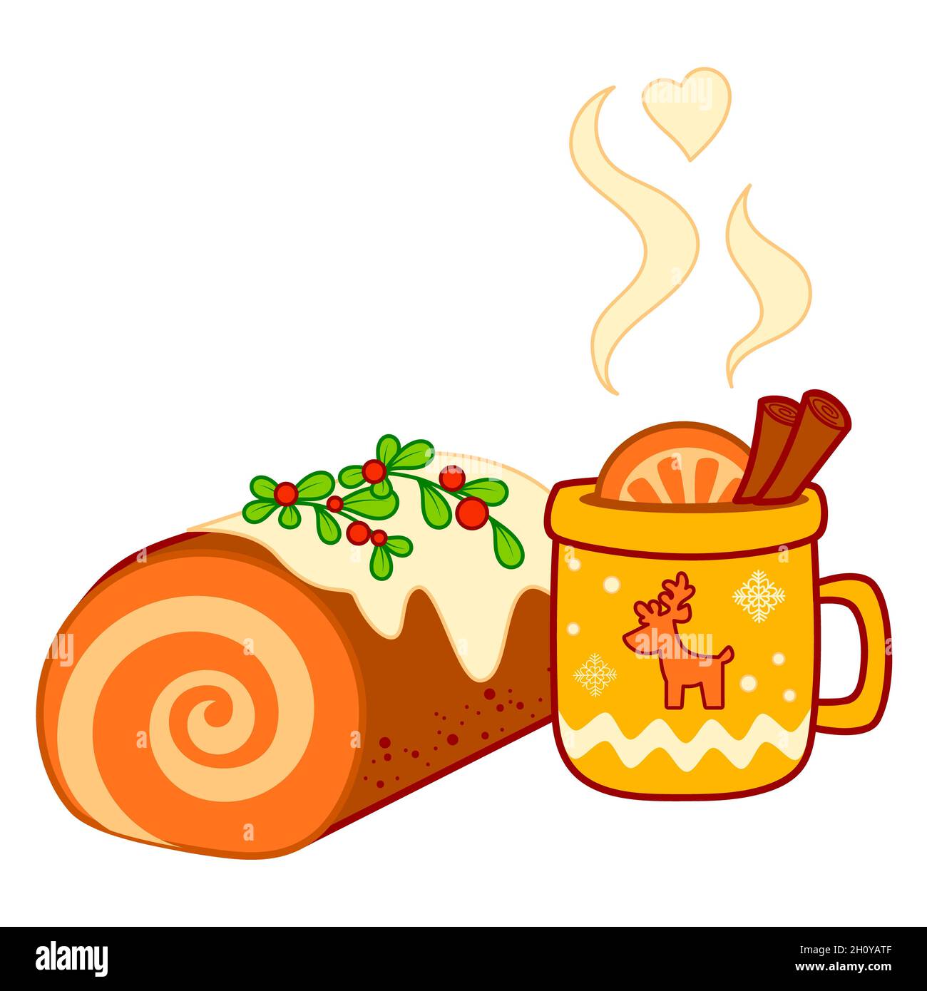 Christmas cartoons clip art. Christmas dessert clipart illustration ...