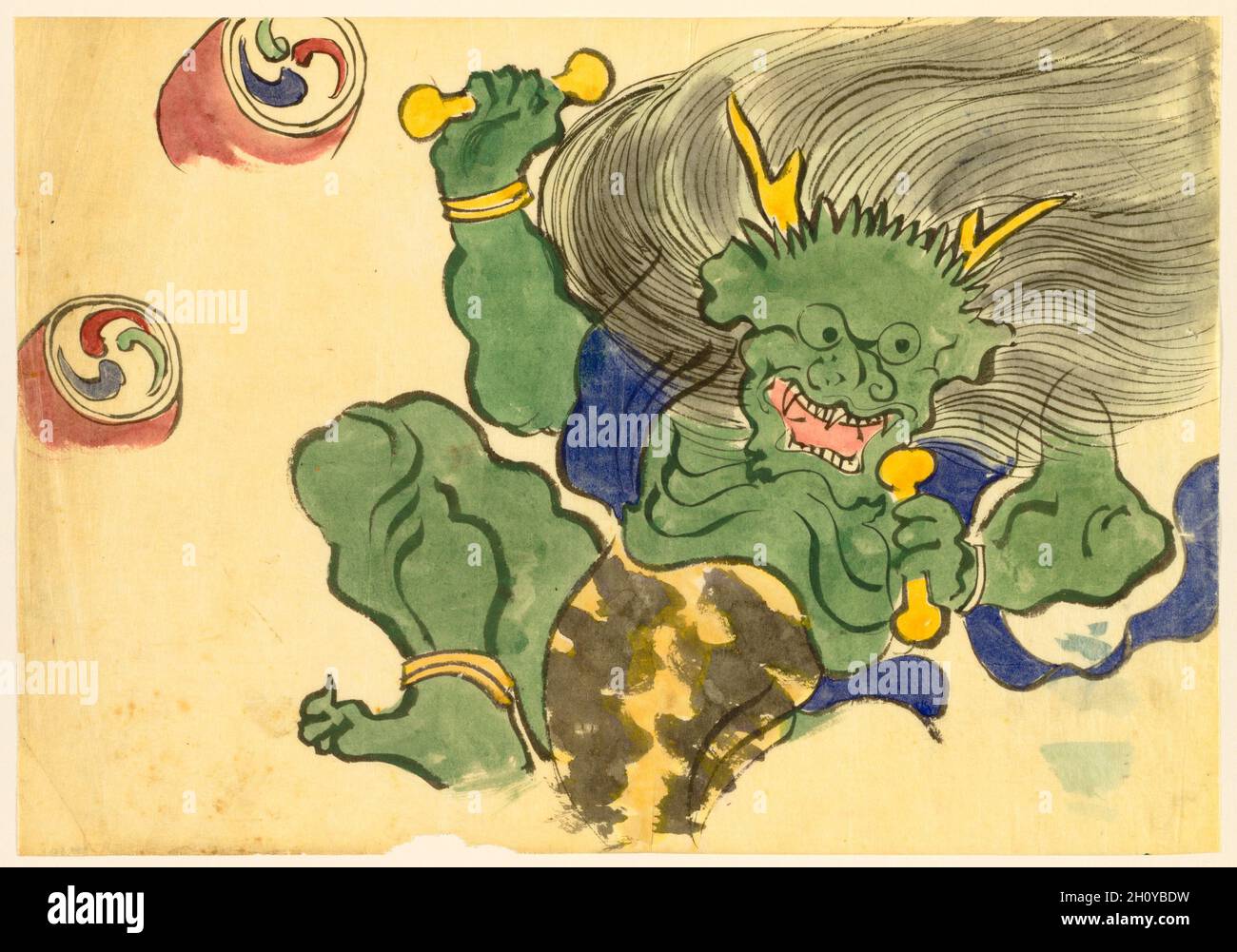 Flowers of a Hundred Worlds (Momoyogusa): God of Thunder (Raijin), 1909 ...