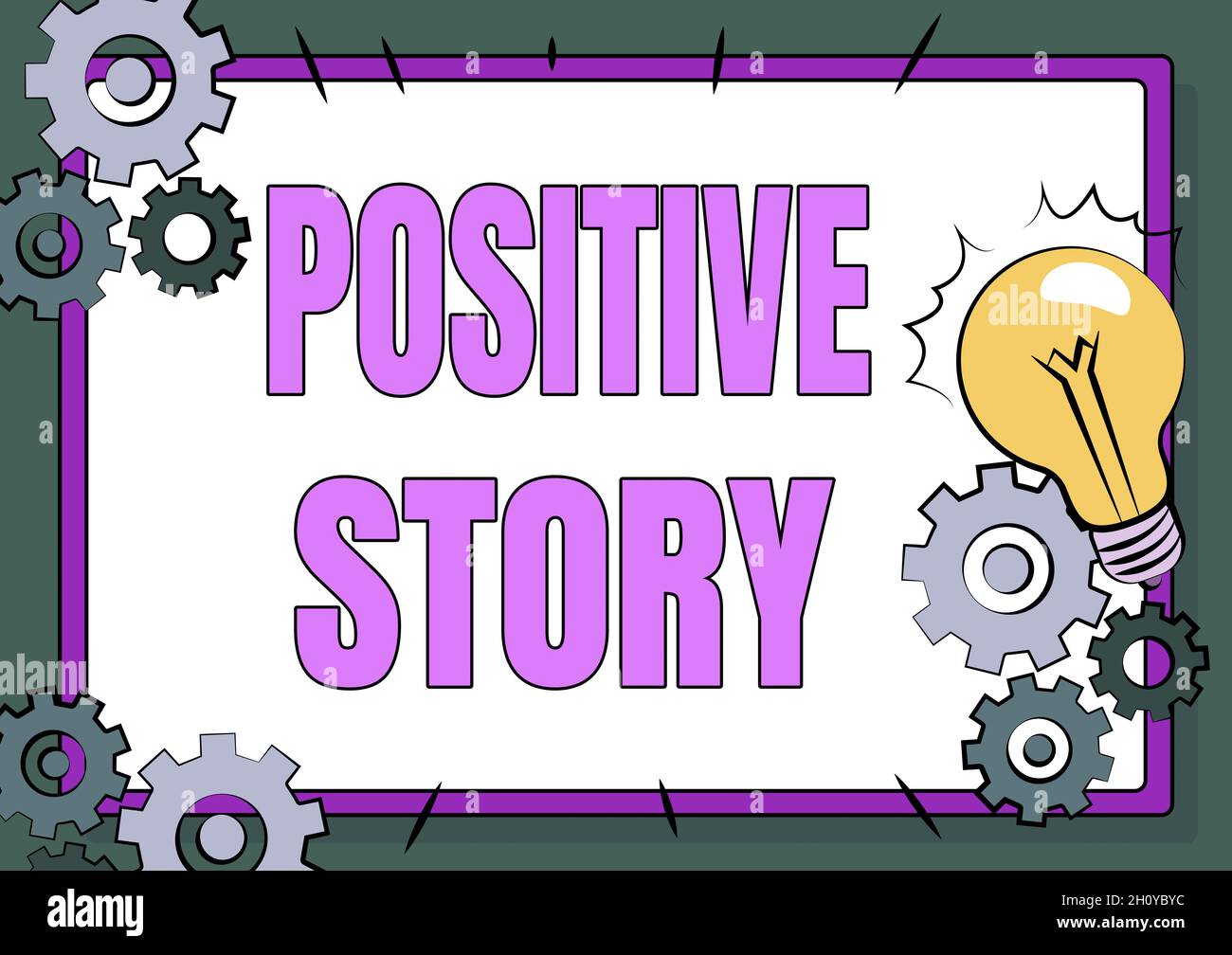 Hand writing sign Positive Story. Business showcase Meaningful and ...