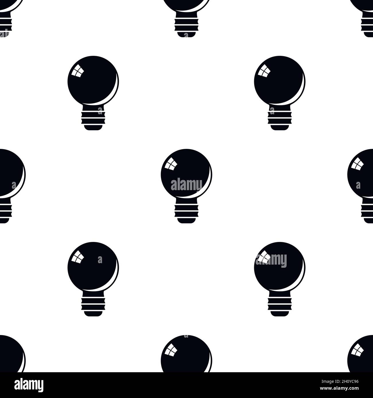 Black light bulb pattern seamless background texture repeat wallpaper ...