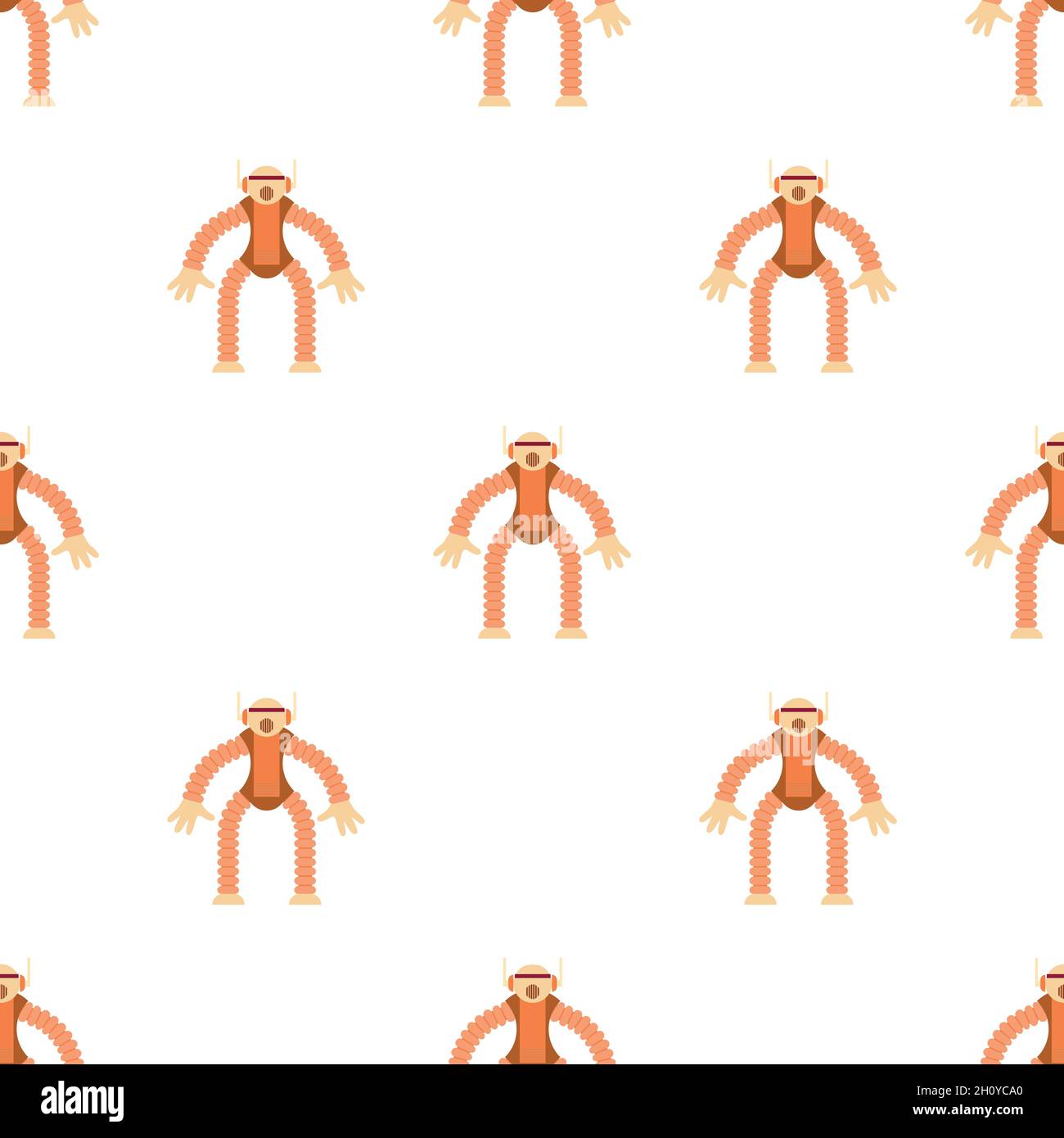 Robot monkey pattern seamless background texture repeat wallpaper ...