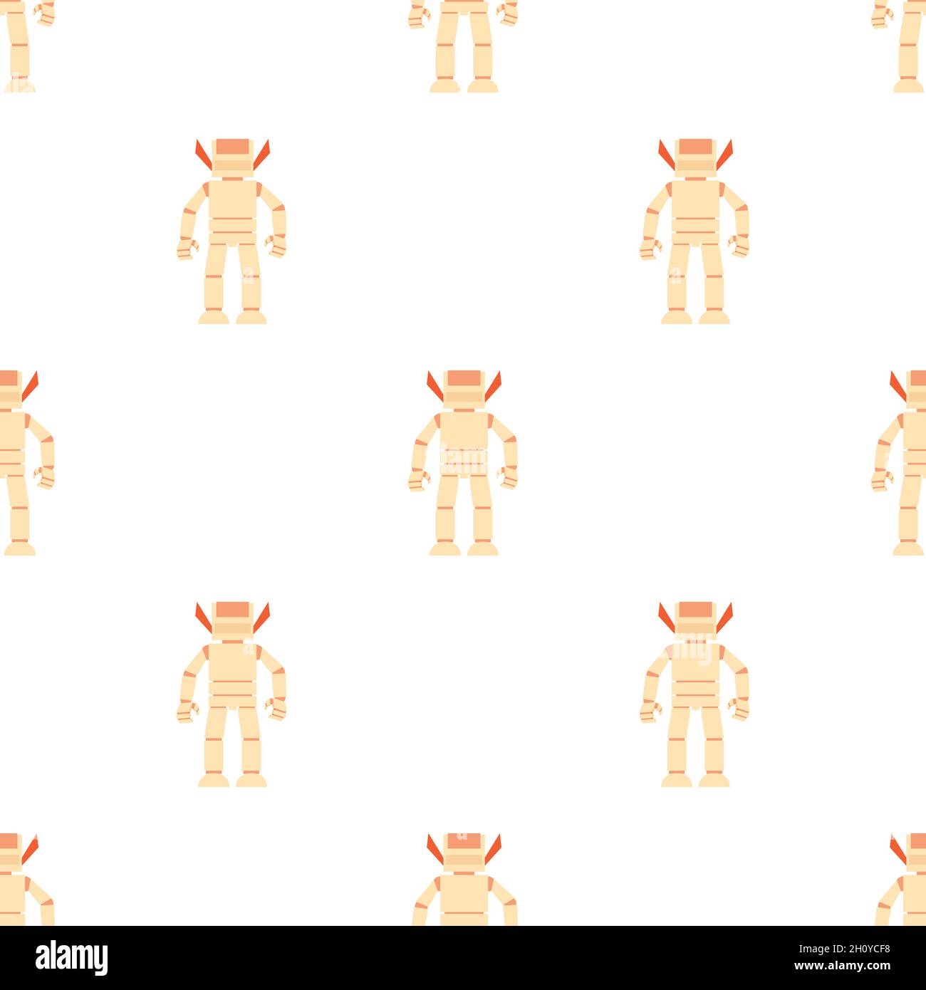 Humanoid robot pattern seamless background texture repeat wallpaper ...