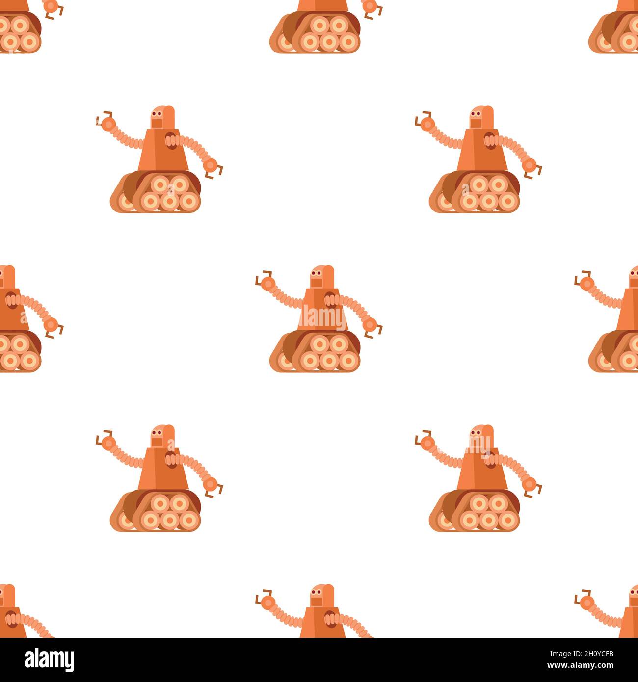 Robot with caterpillar track pattern seamless background texture repeat ...