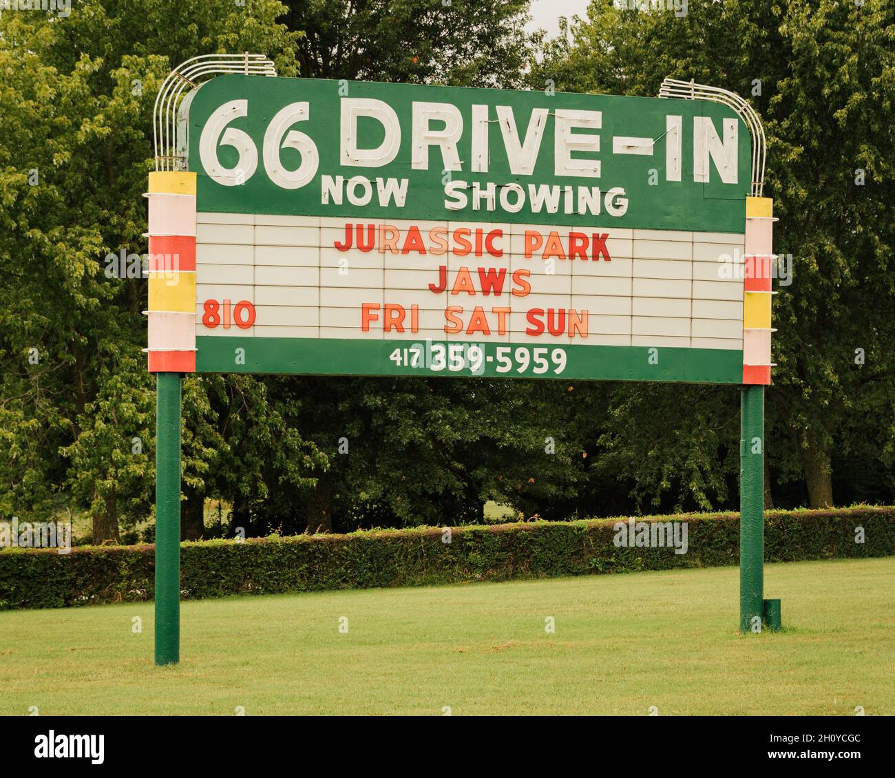 Route 66 Drive-In sign, in Carthage, Missouri Stock Photo - Alamy
