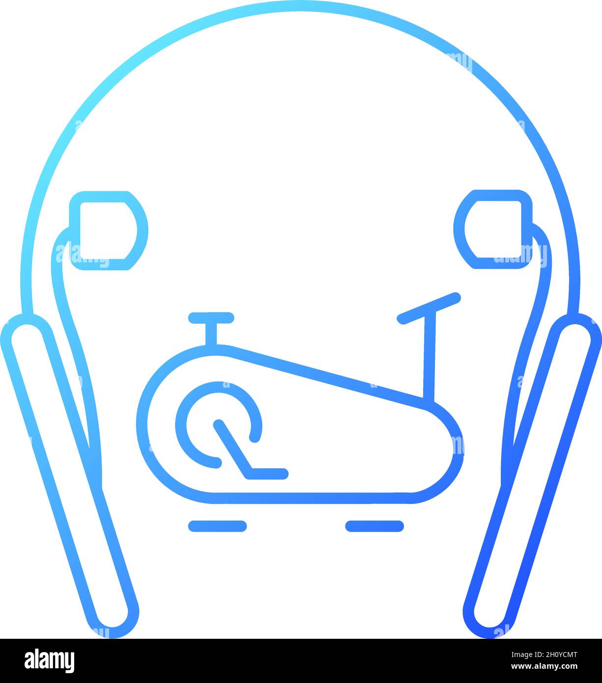 In ear neckband headphones gradient linear vector icon Stock Vector ...